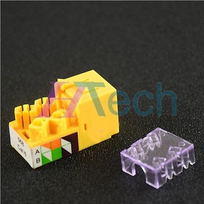 Tooless Cat6 Jack Yellow Color RJ45 Network Connector supplier
