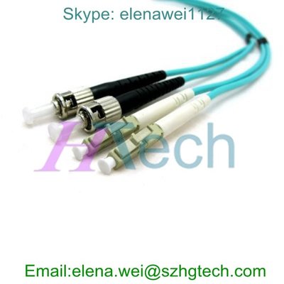 PVC OM4 Duplex 7M LC/ST Fiber Optic Patch Cable supplier