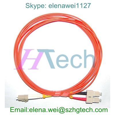 MM Duplex SC/LC Fiber Optic Cable Assembly, PVC/LSZH Outer Jacket，Orange Color supplier
