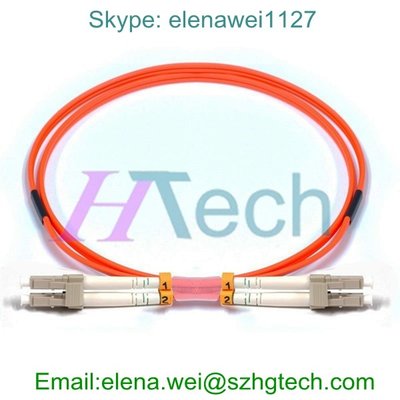 Fiber Optic Multimode LC connector Patch Cord Jumper Orange Jacket supplier