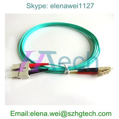 50/125um OM3 LC/SC Fiber Optic Cable Assemblies, Aqua Color Jacket supplier