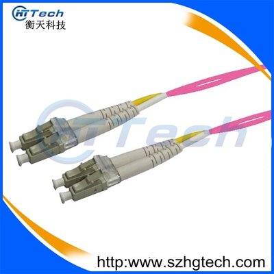 Duplex OM3 Fiber Optic Jumper Cable LC-LC Aqua Jacket supplier