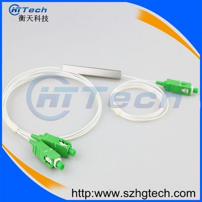 Steel Tube  1*8 PLC Fiber Optic Splitter with SC/UPC Connector for FTTH supplier