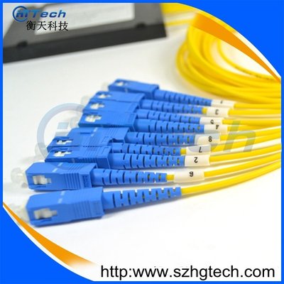 1*8 PLC Fiber Optic Coupler with SC/UPC connector for FTTH supplier