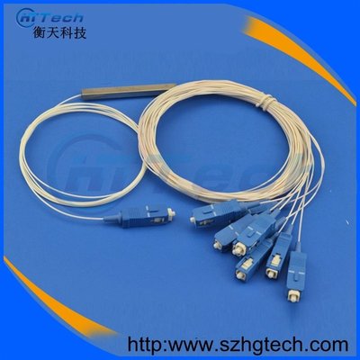 Steel Tube 1*8 PLC Fiber Optic Splitter With SC/UPC Connector,1X8 Fiber Optic PLC Splitter supplier