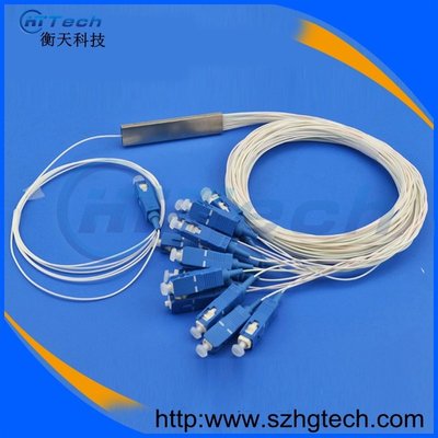 Steel Tube 1*8 PLC Fiber Optic Splitter With SC/UPC Connector,1X8 Fiber Optic PLC Splitter supplier