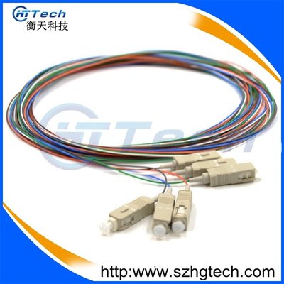 Round Type 6 Core Single Mode Fiber Optic Cable With SC Connector supplier