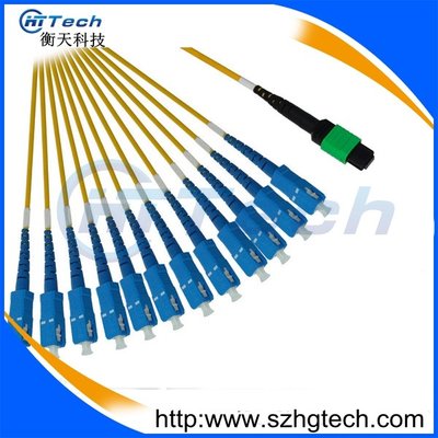 12Core MPO-SC/UPC Fiber Patch Cable, Yellow Color, 12Core Fiber Optical Cable supplier