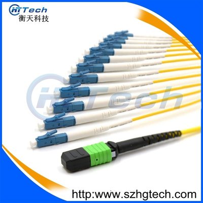 12Core MPO-SC/UPC Fiber Patch Cable, Yellow Color, 12Core Fiber Optical Cable supplier