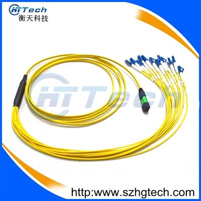 12Core OM3 MPO-LC Fiber Optic Patch Cord, Aqua Color, MPO Cassette supplier