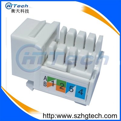 Dual IDC Cat5e Keystone Jack White Color supplier