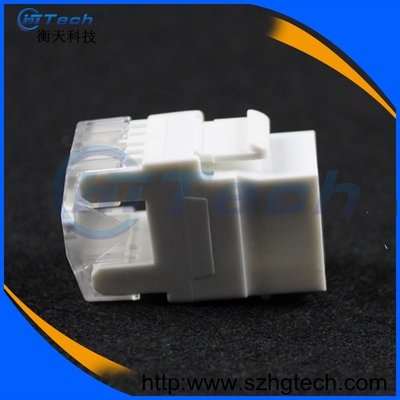 180 Degree Cat6 UTP Jack 8P8C RJ45 Jack White Color supplier