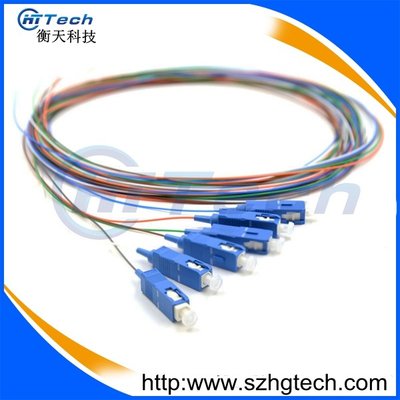 SC 6 Fiber SM Multi Color Fiber Optic Pigtails 3 Meters supplier