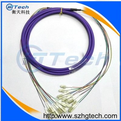 LC/LC 12Core Fiber Optic Cable, OS1,OS2,OM3 Fiber Optic Patch Cord supplier