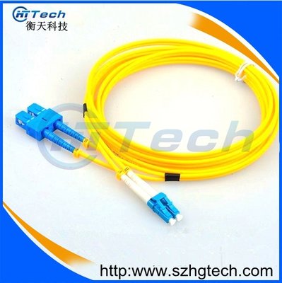 Singlemode Duplex SC/LC Optical Patch Cord Yellow Jacket PVC supplier