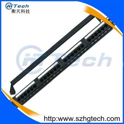 24 Port  UTP Cat6 Patch Panel Black Color supplier