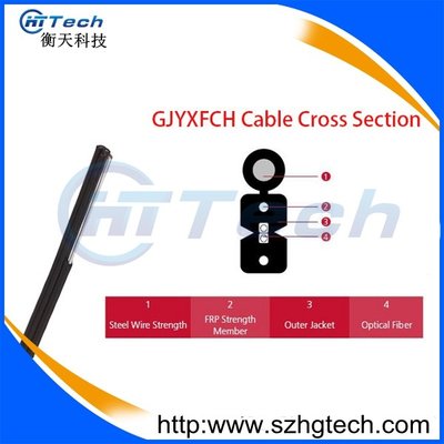 2 Cores Armoured Fiber Optic Drop Cable GJYXFCH supplier