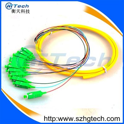 China Manufacturer 12 Cores Bundle 0.9mm 2.0mm Diameter Multi-Fiber Pigtail supplier