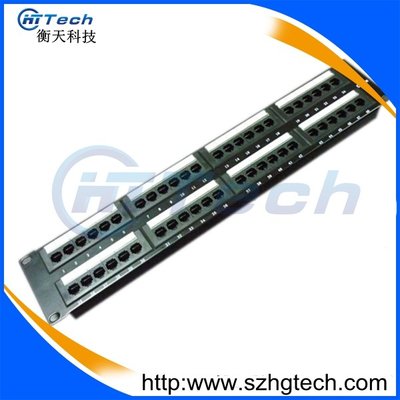 48 Port Cat6 UTP Patch Panel 8P8C Black Color in Network System supplier