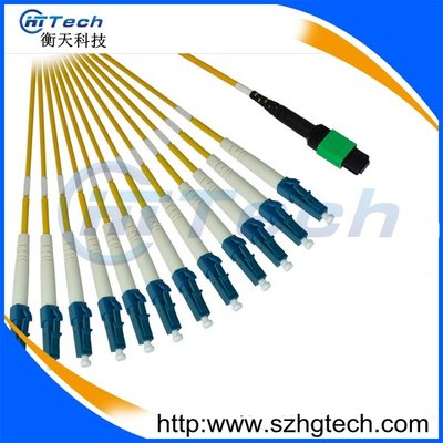 MPO/LC OM3 12Core Fiber Optic Patch Cable Fanout 2.0mm Patch Cord supplier