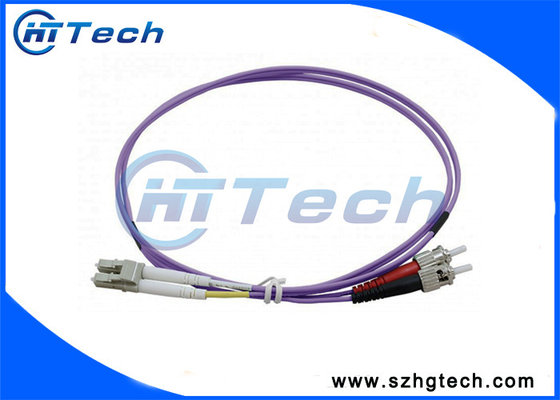 LC-ST 50/125 OM3 Duplex 2.0MM Fiber Optic Patch Cord , 10Gb Fiber Optic Patch Cable supplier