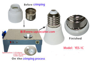 China Lamp Cap Crimping Punching Machine For LED Bulb Cap E27 B22 Holder Crimping supplier