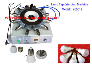 China E27 E26 Lamp Cap Crimping Tool With 12pin Punching Bulb Cap Base Crimping supplier