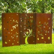 Outdoor decorative screens decorative metal panels exterior steel laser cut screen