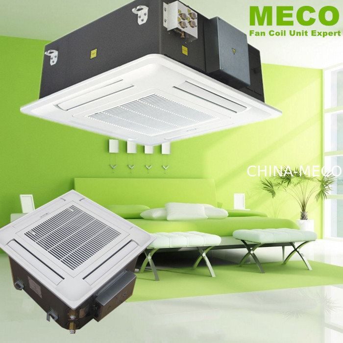 Energy-saving DC motor 4 way cassette fan coil unit-1200CFM