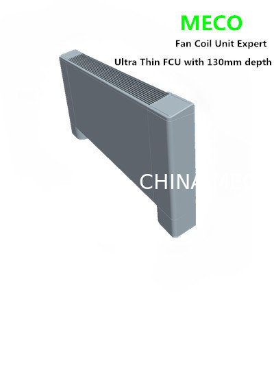 DC motor super low noise ultra-thin design universal fan coil unit130mm depth