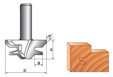 45°Lock miter bit