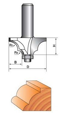 Classical moulding bit