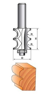 Double beading bit