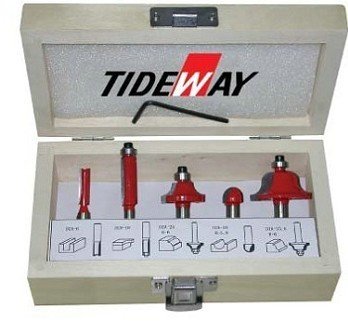 45# Carbon steel router bit sets with red, white, black, cherry painted