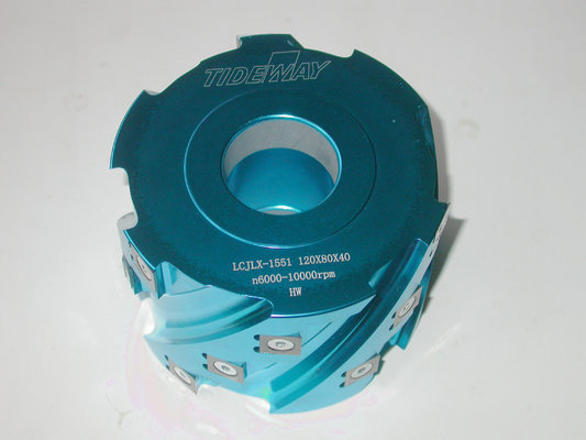 Changeable helical shaper cutter head with aluminum body for woodworking