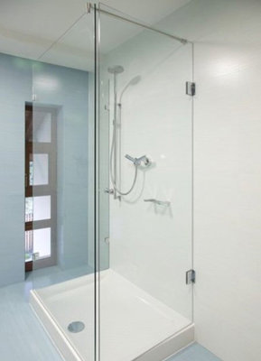 Custom Size Shower Door Glass 3/8&quot; Nano Coated High Polished Edges supplier