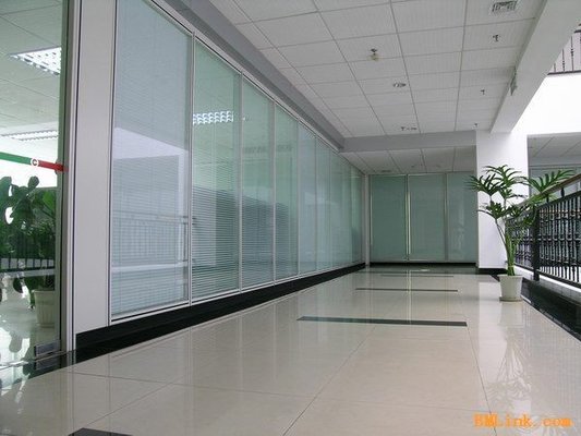 Acoustic Insulation Office Glass Partition Systems , Glass Bathroom Partition Walls supplier