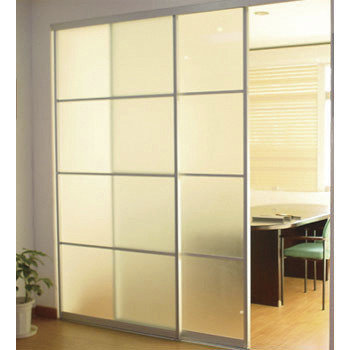 Interior Decorative Sliding Glass Partition Walls Obscure Tempered supplier