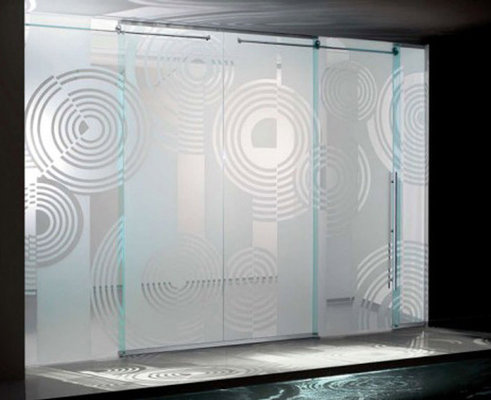 Obscure Pattern Shower Tempered Glass , Tempered Glass Bathroom supplier