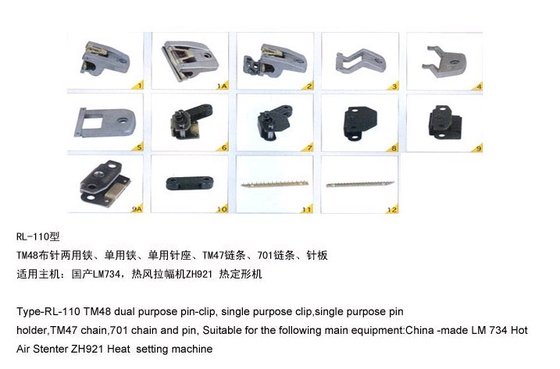 Hot Air Stenter, Heat Setting Stenter Machine Parts Dual Purpose Pin-Clip, Single Purpose Pin Holder