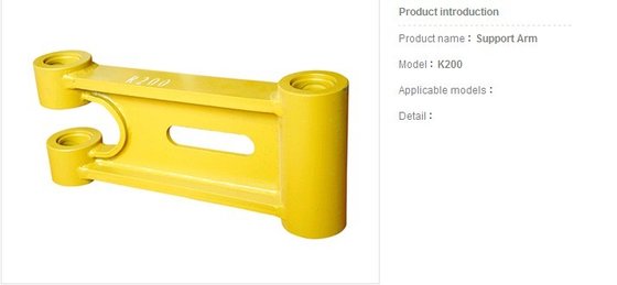 Colorful Excavator Support Arm, Various Support Spare Parts For Excavator HS03, K200, SK200, FX200