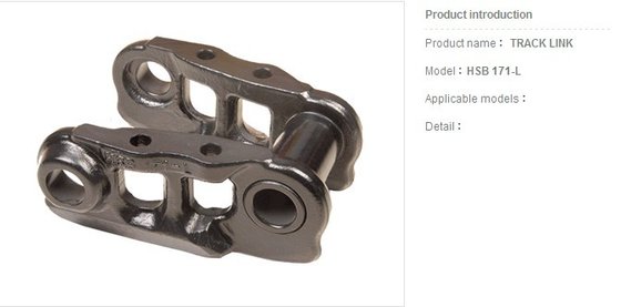 Customized Black Bulldozer / Excavator Track Link Loose Link, Excavator Spare Parts ISO9001