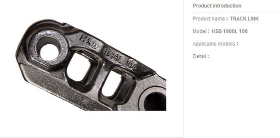 Customized Black Bulldozer / Excavator Track Link Loose Link, Excavator Spare Parts ISO9001