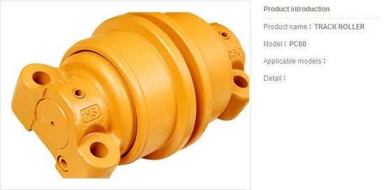 Black Or Yellow Carbon Steel Excavator Spare Parts Undercarriage Parts Track Roller HRC50-56