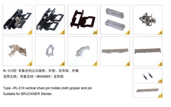 Cloth Gripper / Dual Purpose Pin Clip For Germany Bruckner Stenter, Heat Setting Range