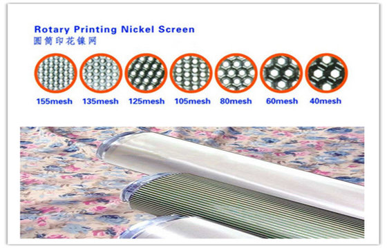 High Elasticity Cotton Silk Nickel Rotary Screen , Textile Screen Printing 80M