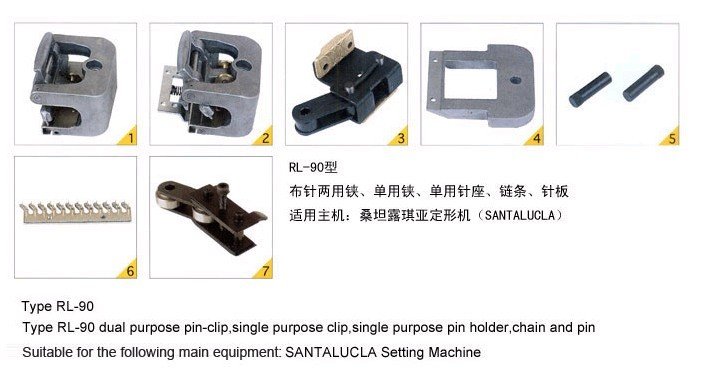 Chain And Pin Single Purpose Clip / Pin Holder For SANTALUCLA Setting Machine Stenter Machine Parts