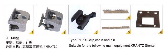 Type-RL-140 Stenter Machine Clip, Chain For KRANTZ Stenter, Setting Machine Stenter Machine Parts