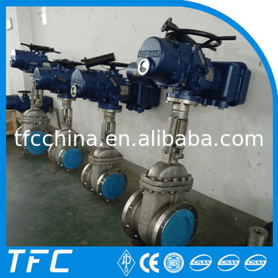 API 6D rising stem motor operated gate valve