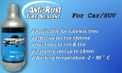 Anti-Rust Tire Sealant for Cars, Tubeless Tyres